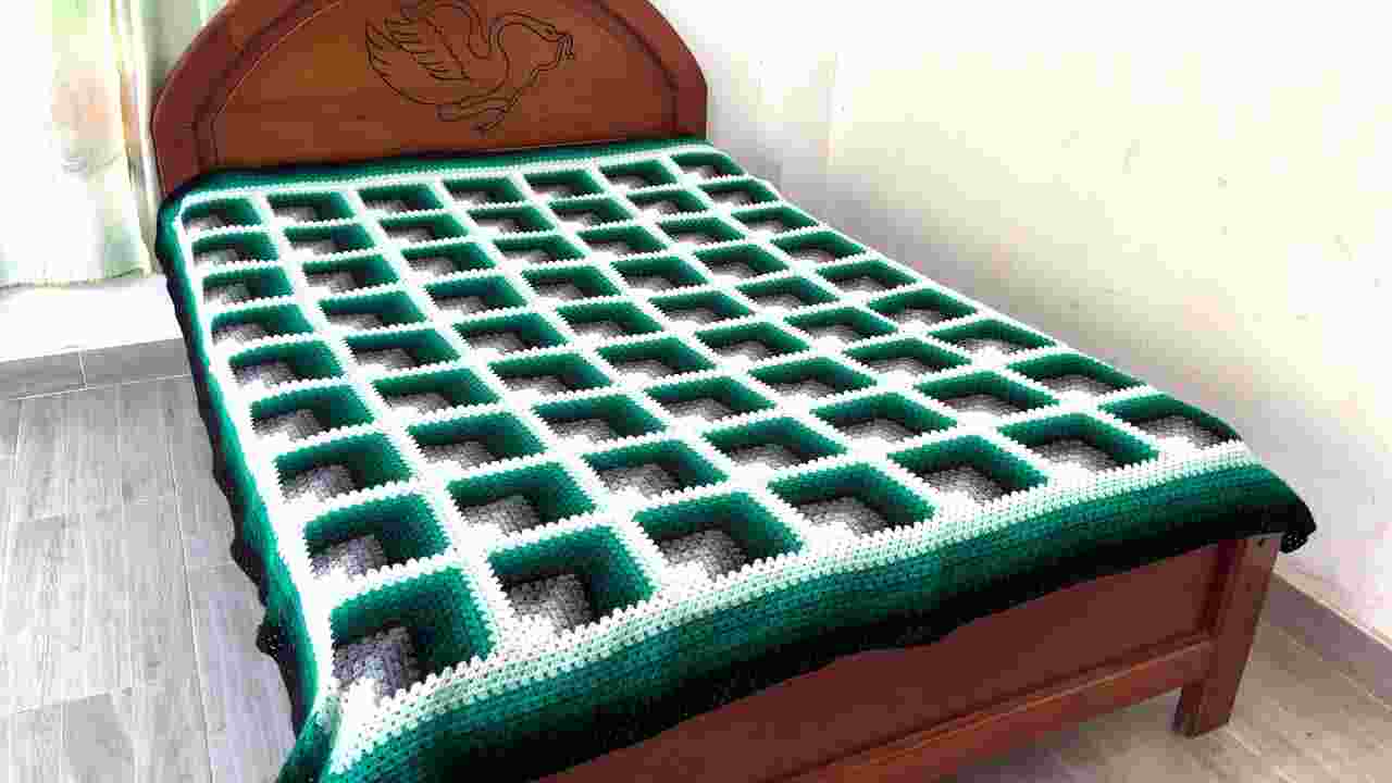 Como Tejer Hermosa Colcha a Cobija Facil a Crochet - Aprende a Tejer