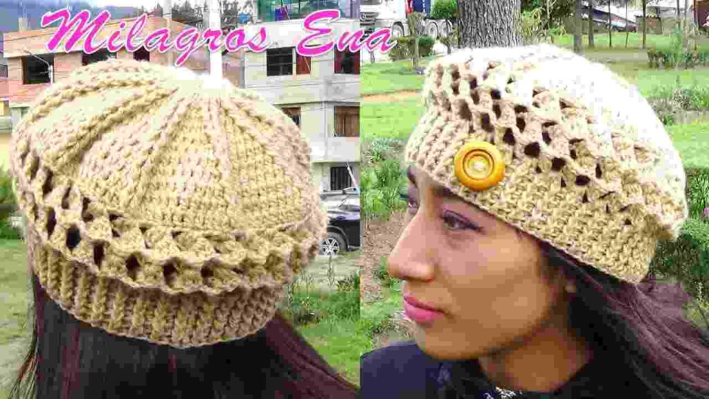 Como Tejer Bello Gorro paso a paso a Crochet - Aprende a Tejer