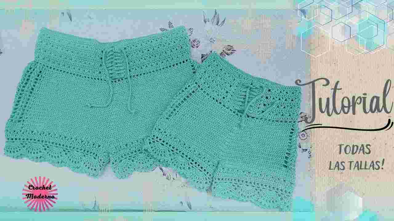 Aprende a Tejer este Bonito Short Facil a Crochet - Aprende a Tejer